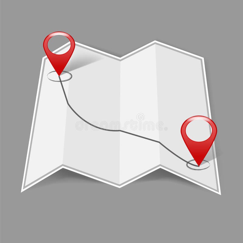 Vector Image Positioning on the Map. Mark GPS Icon Stock Vector ...