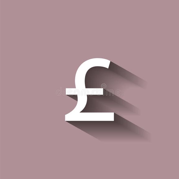 Vector Image of a Pound Sign. Vector Illustration with Shadow D Stock ...
