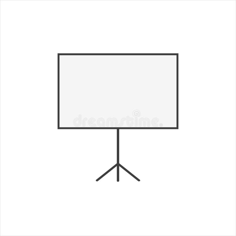 Vector Image of Projector Screen on White Isolate Stock Vector ...