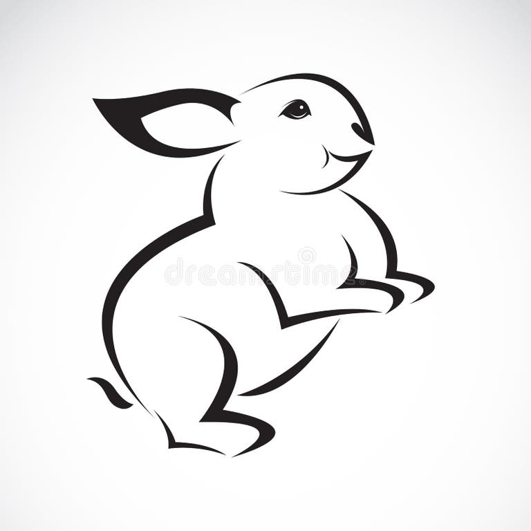 Running Rabbit Outline Stock Illustrations – 1,300 Running Rabbit ...