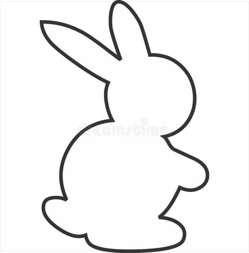 Vector, Image of Rabbit Icon, Black and White, with a Transparent ...