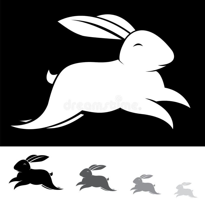 Rabbit silhouettes stock vector. Illustration of running - 18380226