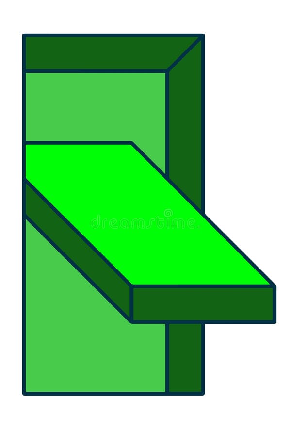 Image of a Rectangle in Green Color Stock Vector - Illustration of ...