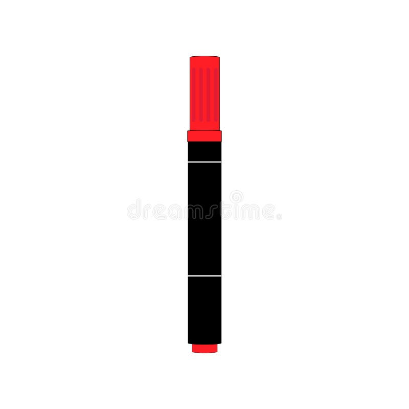 Vector Image of Red Marker on a White Background. Stock Vector ...