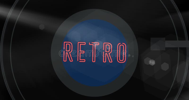 Vector Image of Retro Text with Record and Copy Space Stock ...