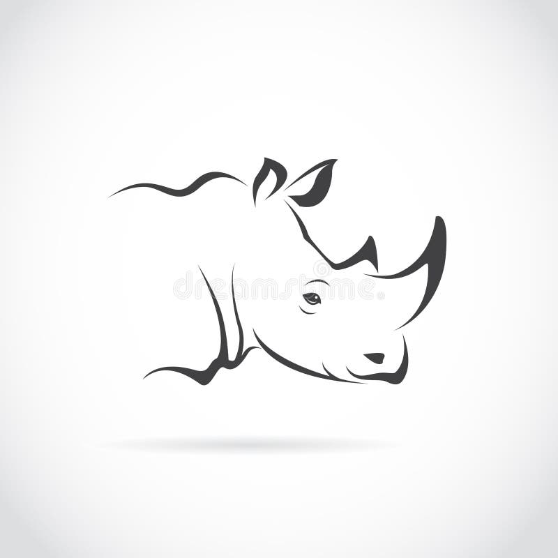 Vector image of rhino head stock vector. Illustration of freedom - 42641392