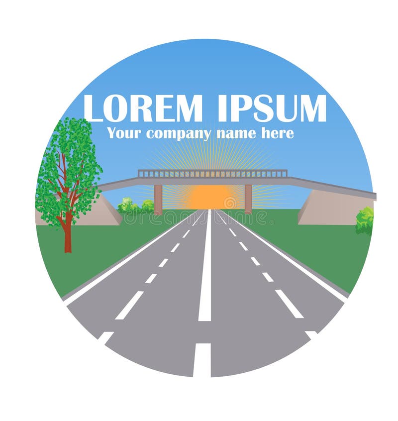 Highway bridge logo stock vector. Illustration of logo - 302306034