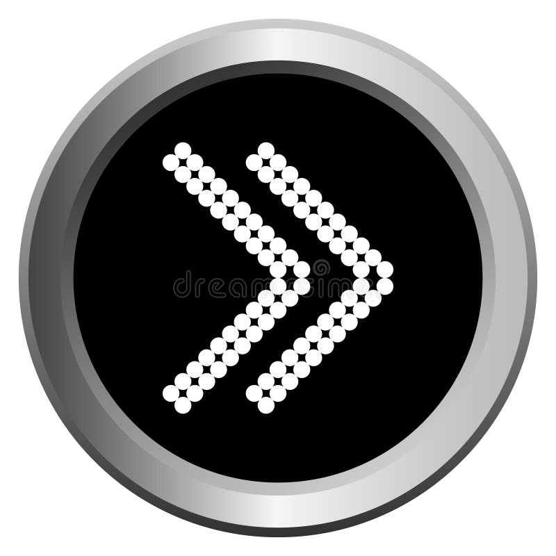 Vector Image of a Round Web Button and an Arrow Symbol on it Stock ...
