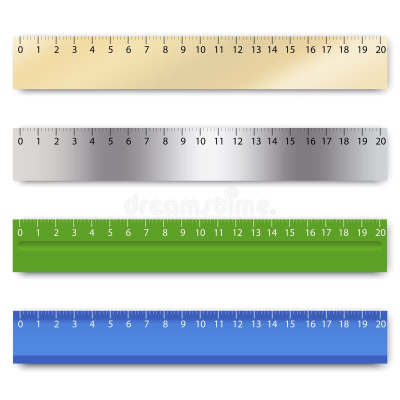 Vector Image of Rulers. School Tool for Measuring with a Scale. Multi ...