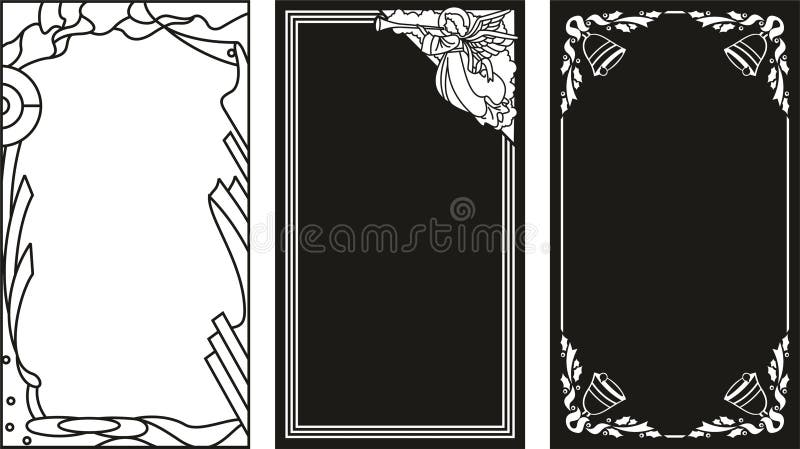 Led Mirror Glass Floral Border Pattern Frame, Design Vector ...