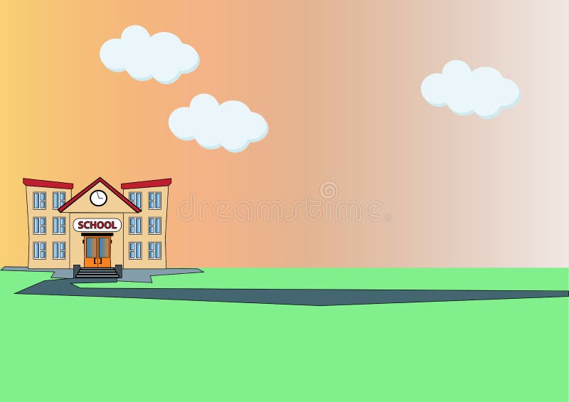 Vector image of a school. stock vector. Illustration of color - 104343850