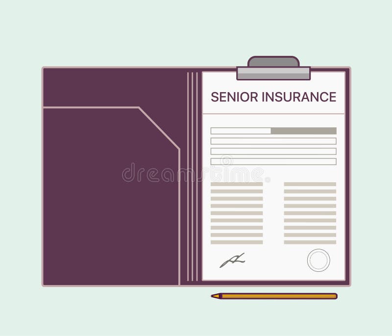 Vector Image of Senior Insurance. Stock Vector - Illustration of ...