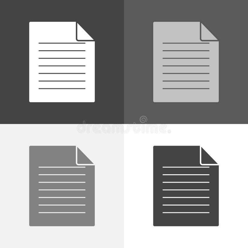 Vector Image Set of a Document. Paper Icon Stock Vector - Illustration ...