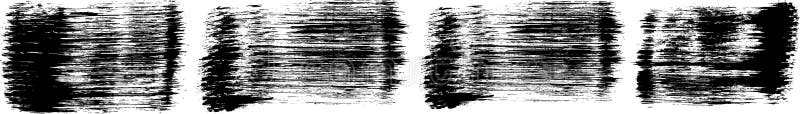 Broad Brush Strokes Vector Set Stock Vector - Illustration of ragged ...