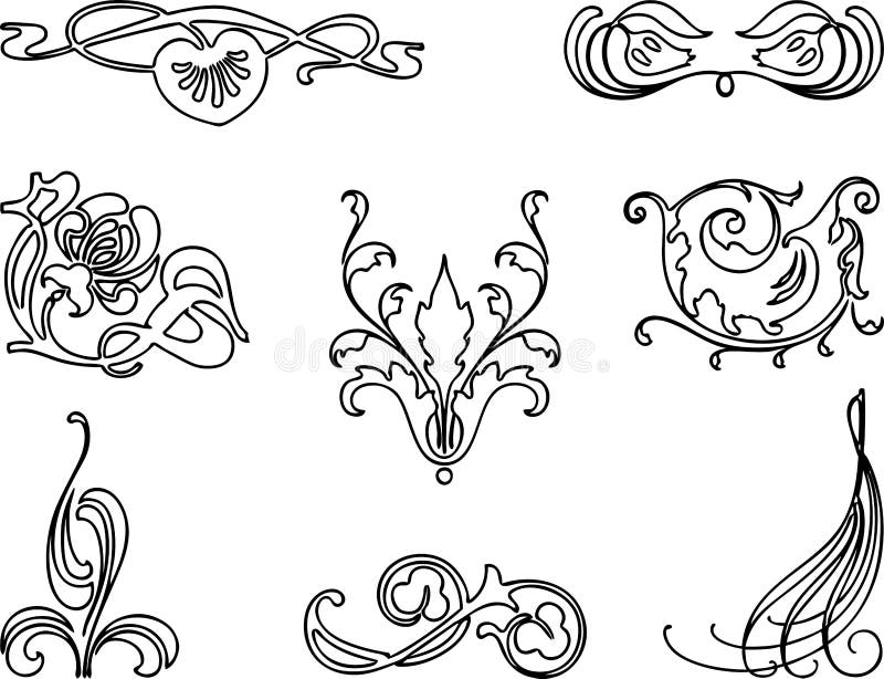 Vector Image of Set Outlines Design Elements Stock Vector ...