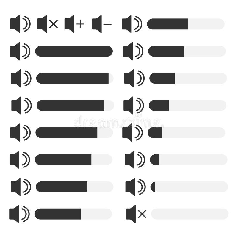 Volume icons stock vector. Illustration of variation, glossy - 3815534