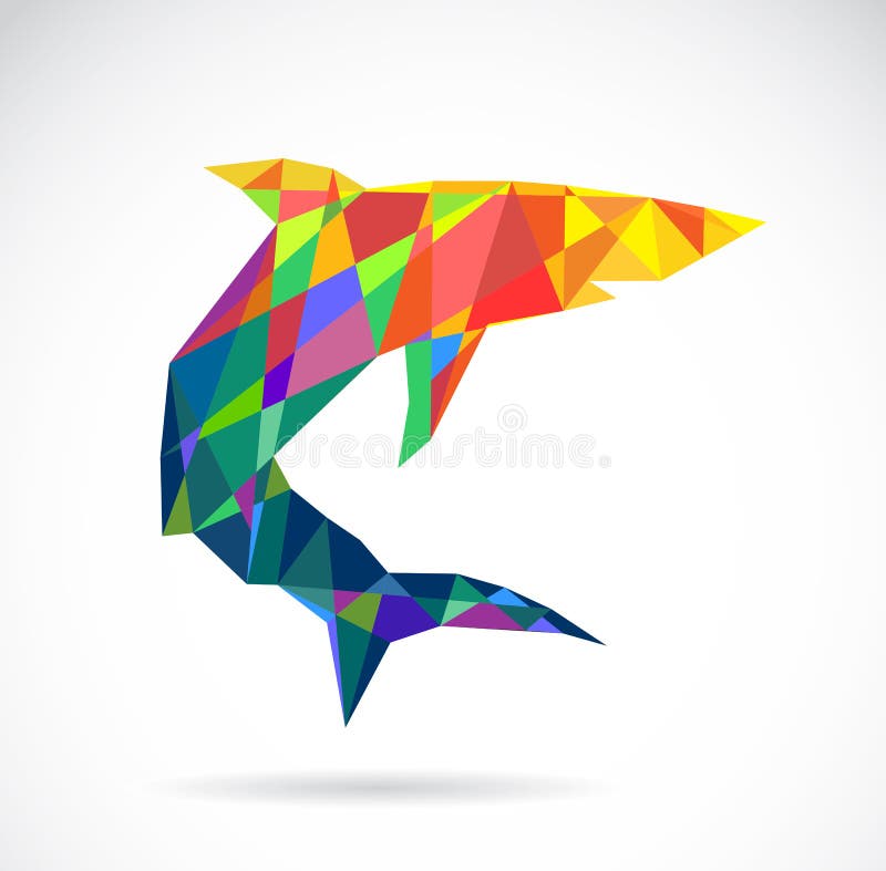 Geometric Polygonal Shark, Pattern Design Stock Vector - Illustration ...