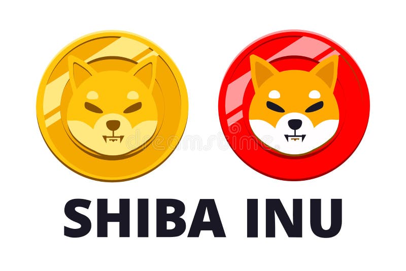 Shiba Inu. Cryptocurrency Logo on a White Background with Text Stock ... Shiba Inu. Cryptocurrency Logo on a White Background with Text Stock ...