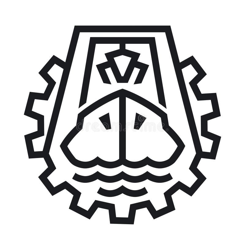 Stylized Image of a Ship in the Port on Unloading Stock Vector ...