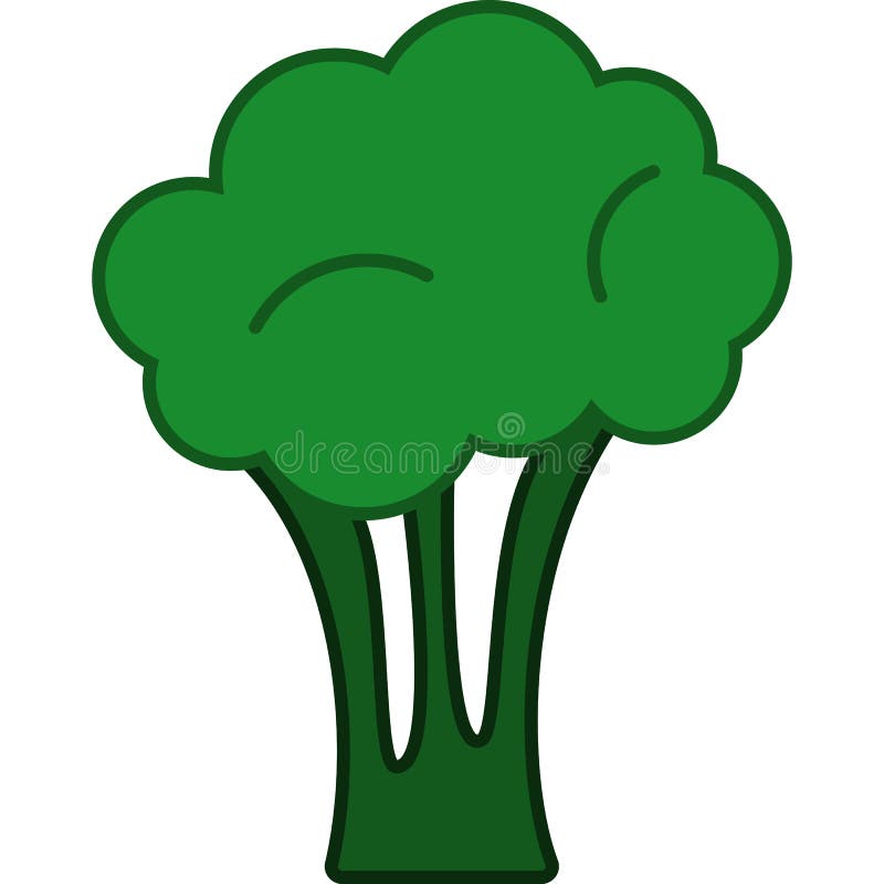 Broccoli Vegetable Cartoon Colored Clipart Stock Vector - Illustration ...