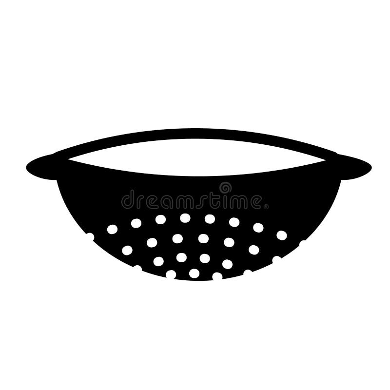 Kitchen Strainer Outline Icon Stock Vector - Illustration of cook ...