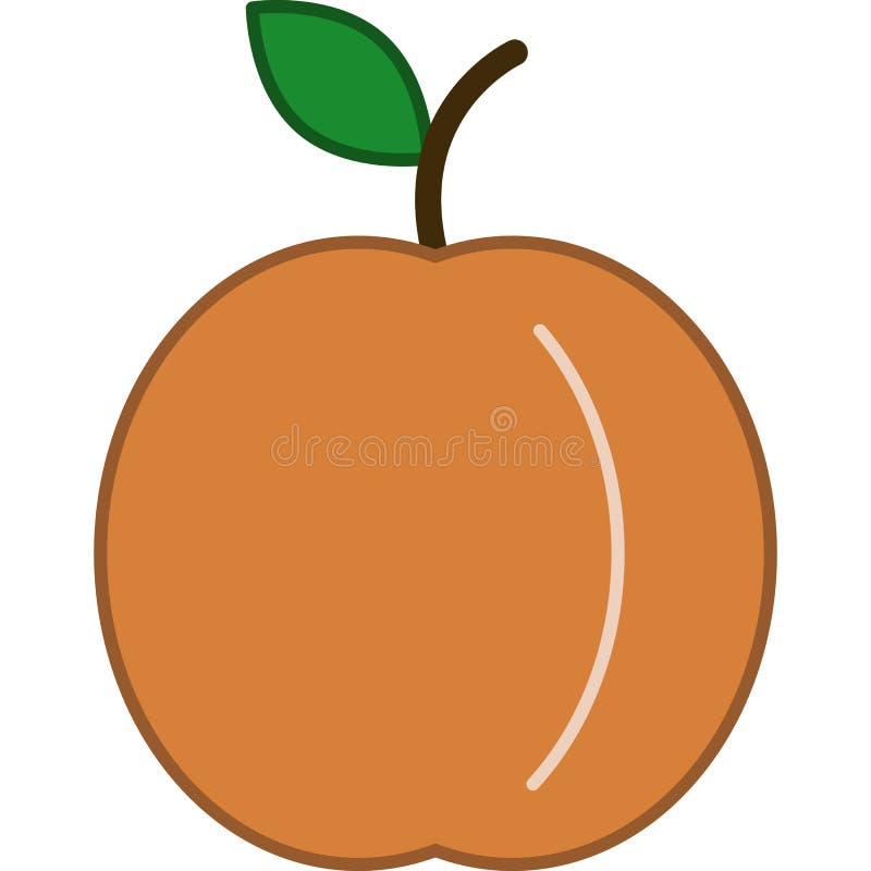 Nectarine Filled Outline Icon Fruit Vector Stock Vector - Illustration ...