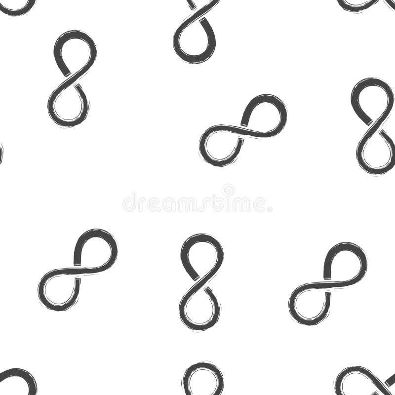 Vector Image of the Sign of Infinity Seamless Pattern on a White ...
