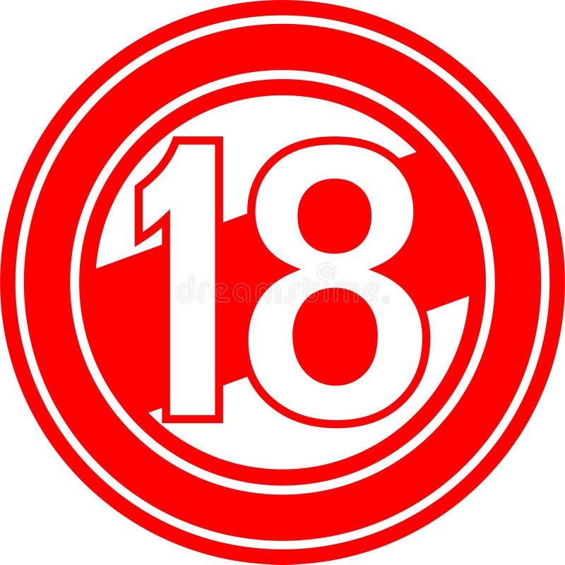 Vector Image 18+ Sign stock illustration. Illustration of allowed ...