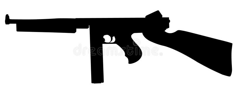 Thomson vector isolated stock vector. Illustration of firearms - 219934604