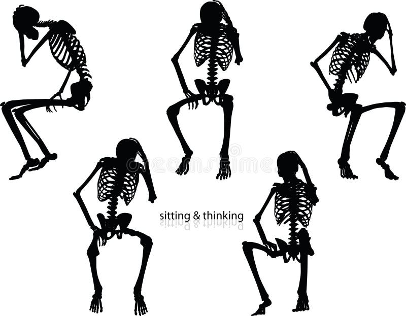 Thinking Skeleton Stock Illustrations – 190 Thinking Skeleton Stock ...