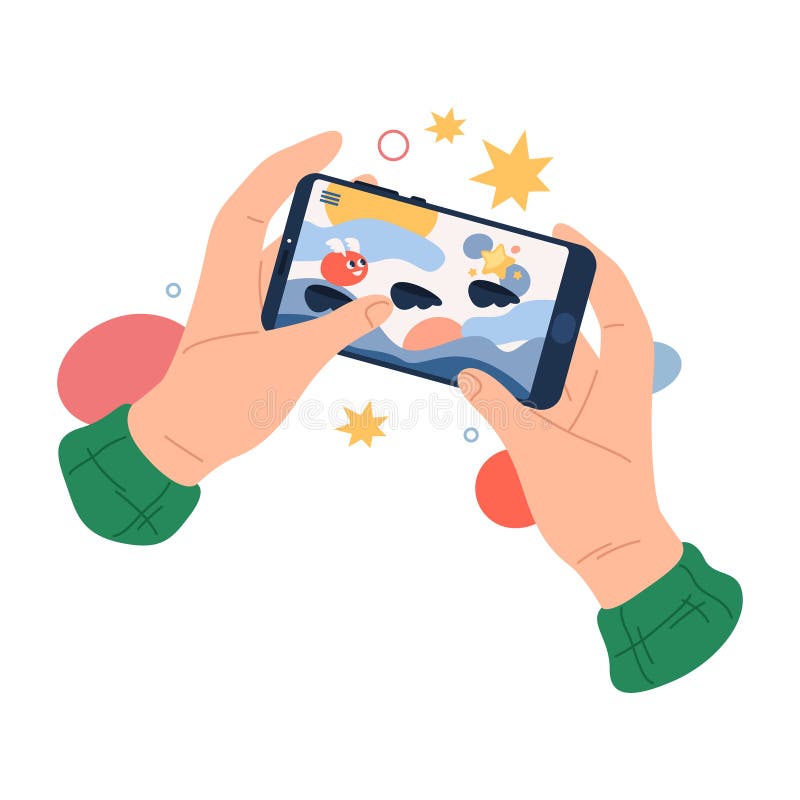 Vector Image of Smartphone with Video Game Stock Vector - Illustration ...