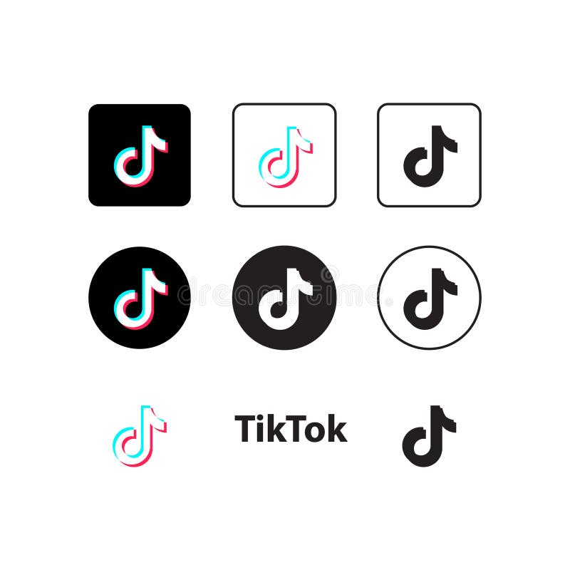 Social Media Icons TikTok Vector Illustration Editorial Stock Image ...