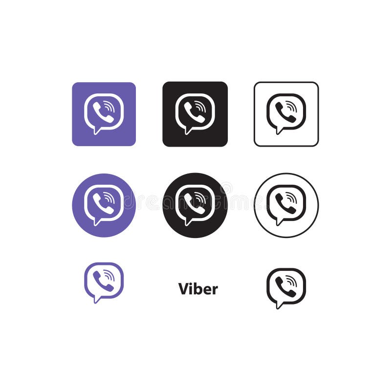 Social Media Icons Viber Vector Illustration Editorial Photography ...