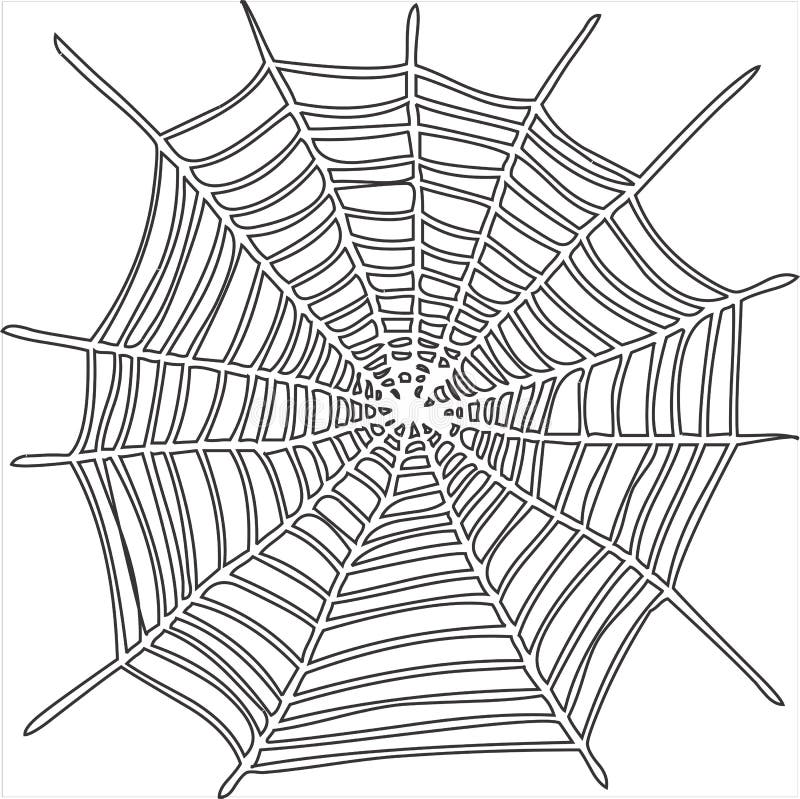 Vector, Image of Spider Web, Black and White, with a Transparent ...
