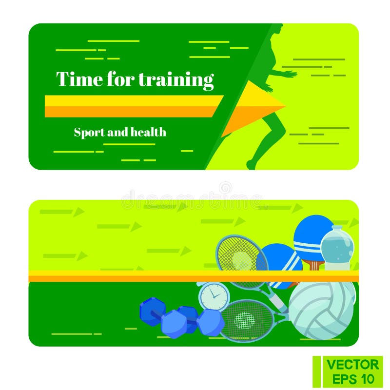 Vector Image. Sports Business Cards Stock Illustration - Illustration ...