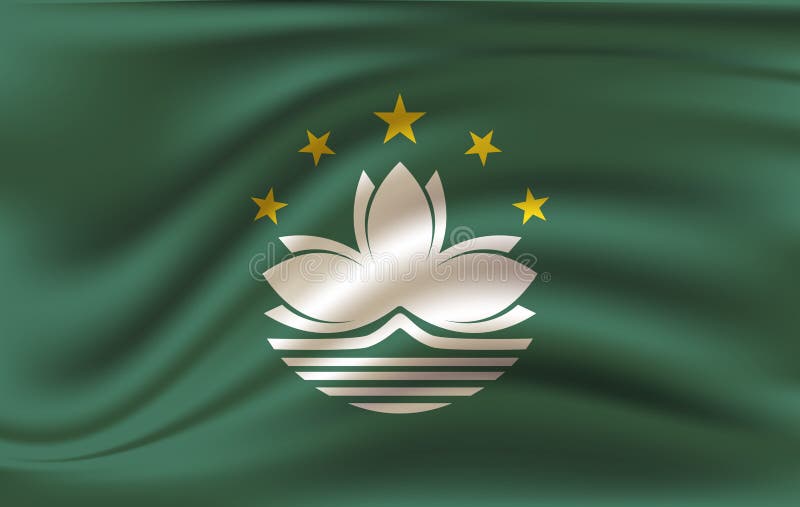 Vector Image of the State of Macao Waving Flag Stock Illustration ...