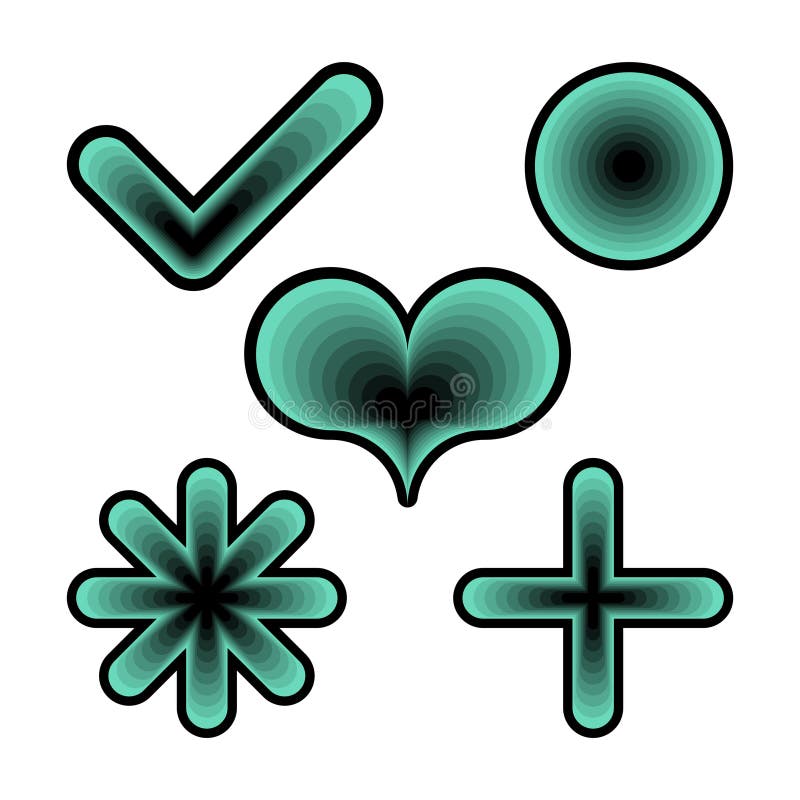 Vector Image of Stylized Simple Shapes in Perspective Stock Vector ...