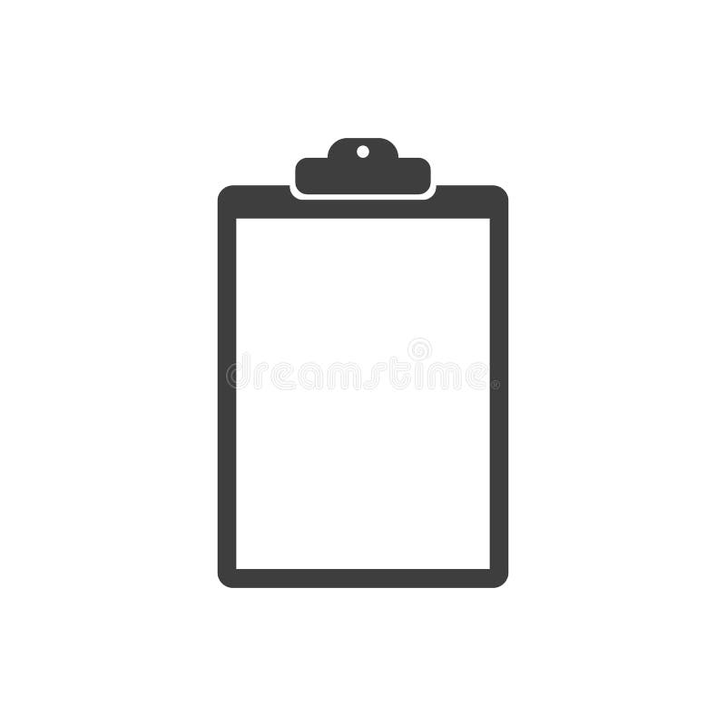 Vector Image of an Tablet with Paper on White Background Stock Vector ...