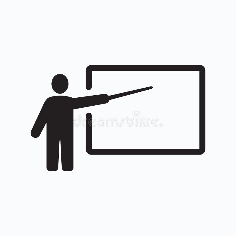 Vector image teacher icon. stock vector. Illustration of pictogram ...
