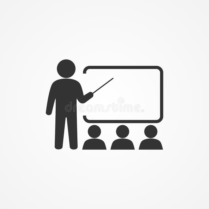 Vector image teacher icon. stock illustration. Illustration of lecture ...