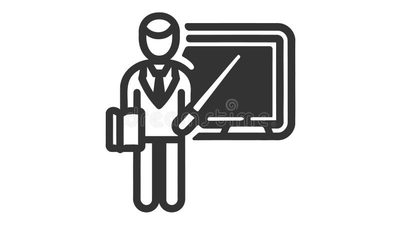 Vector Image Teacher Icon on White Background Stock Vector ...
