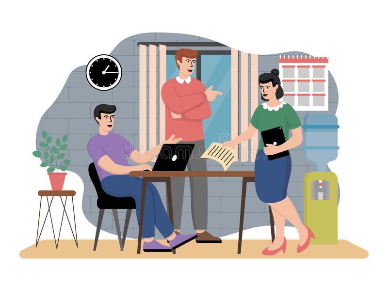 Vector Image with Team is Planning a Next Working Day Stock Vector ...