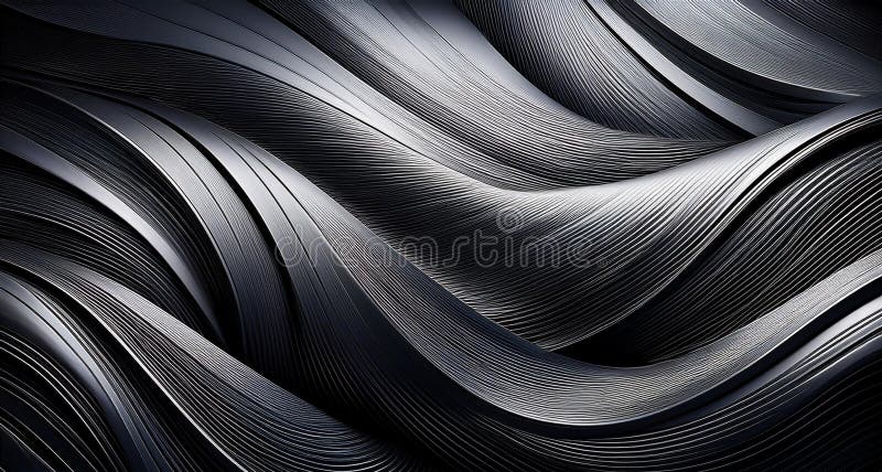 Vector Image of Thin Wavy Lines in Carbon Color. Stock Illustration ...
