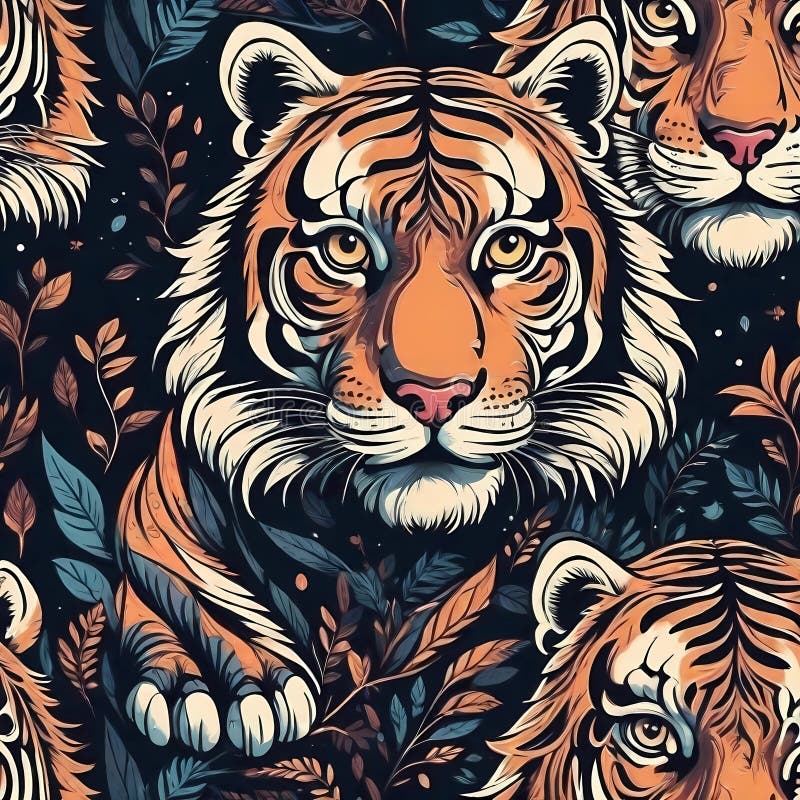 Vector image of a tiger stock illustration. Illustration of cartoon ...