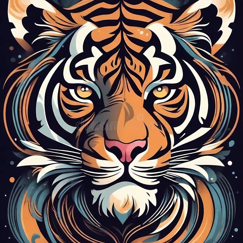 Vector image of a tiger stock illustration. Illustration of poster ...