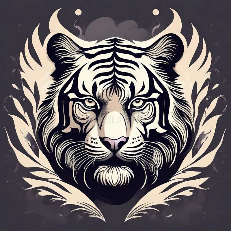 Vector image of a tiger stock illustration. Illustration of clothing ...
