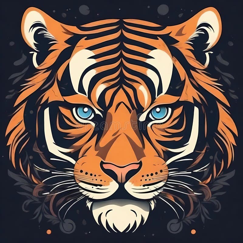 Vector image of a tiger stock illustration. Illustration of pattern ...