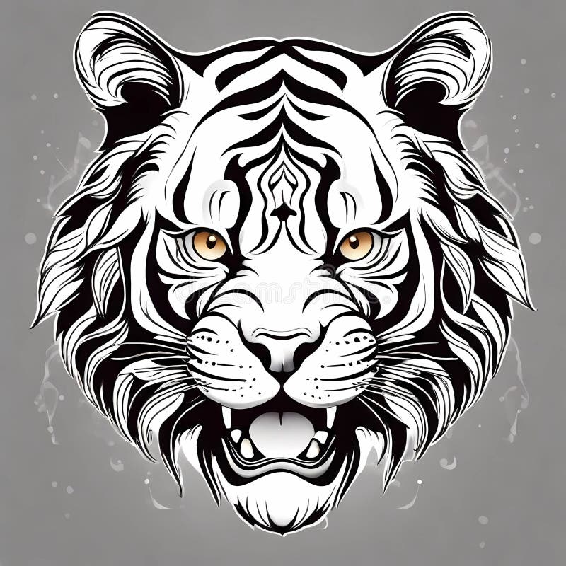 Vector image of a tiger stock illustration. Illustration of organ ...