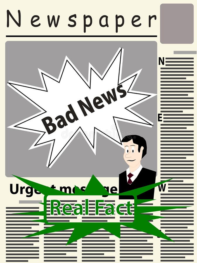 Vector Image of a Newspaper with Bad News Stock Vector - Illustration ...