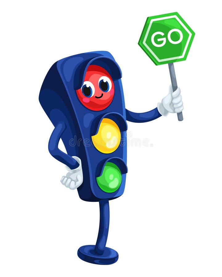 Vector Image of a Traffic Light with a Go Sign. Stock Illustration ...